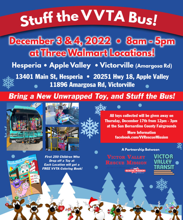 Help Stuff a Victor Valley Transit Bus this Weekend! – VVTA