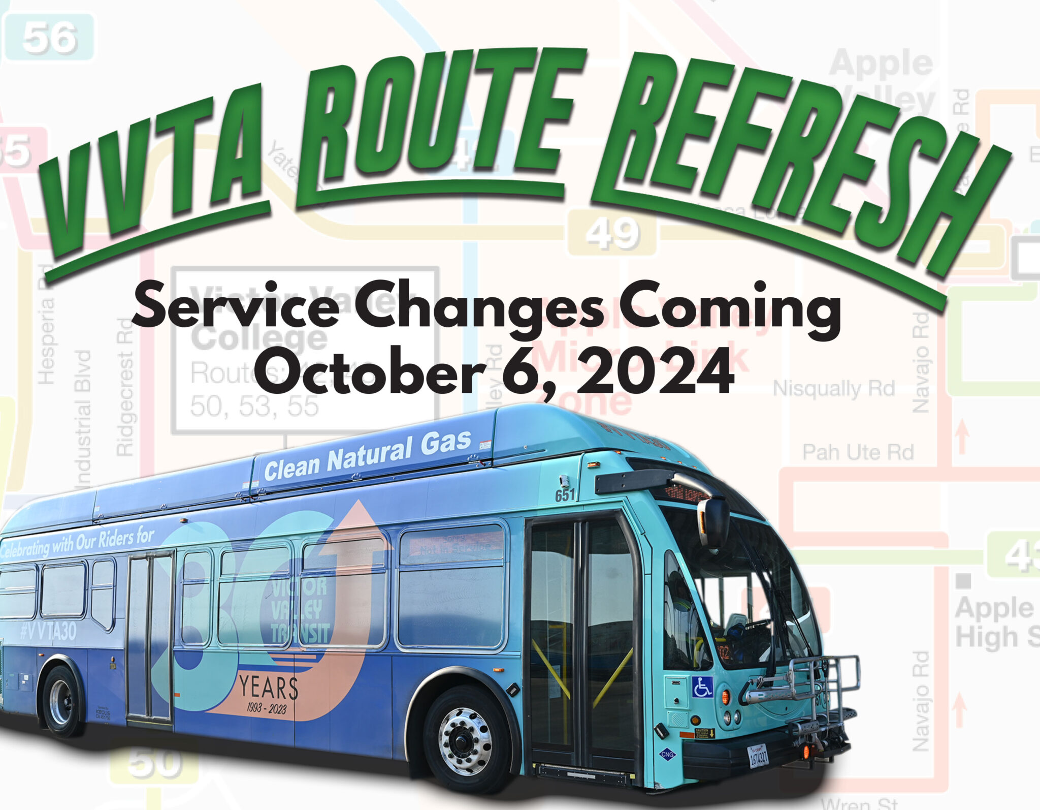 Route Refresh Coming October 6th! – VVTA