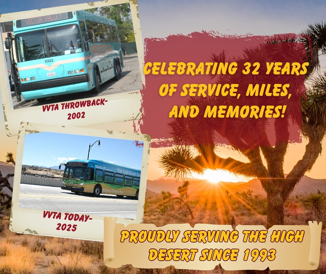 Victor Valley Transit Celebrates 32 Years of Service with Free Rides on ...